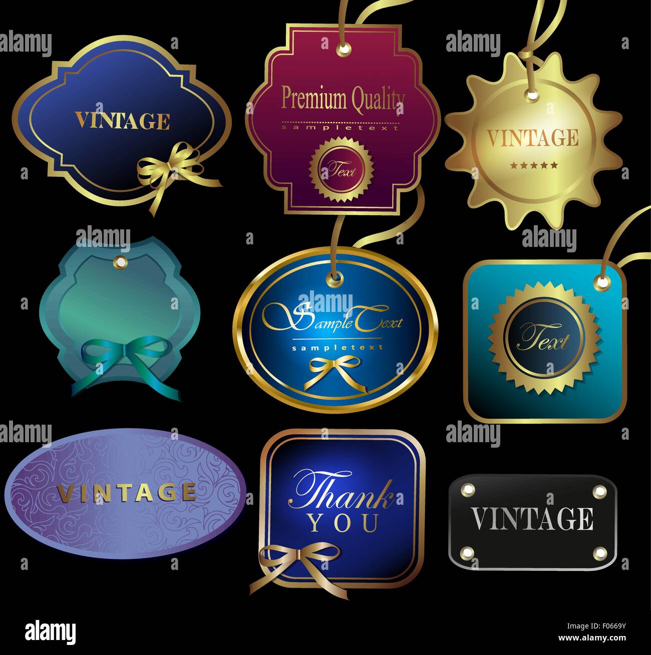 Set of retro labels. Vector illustration Stock Vector Image & Art - Alamy