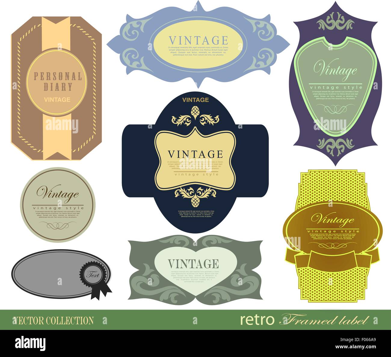 Set retro Labels Stock Vector Image & Art - Alamy