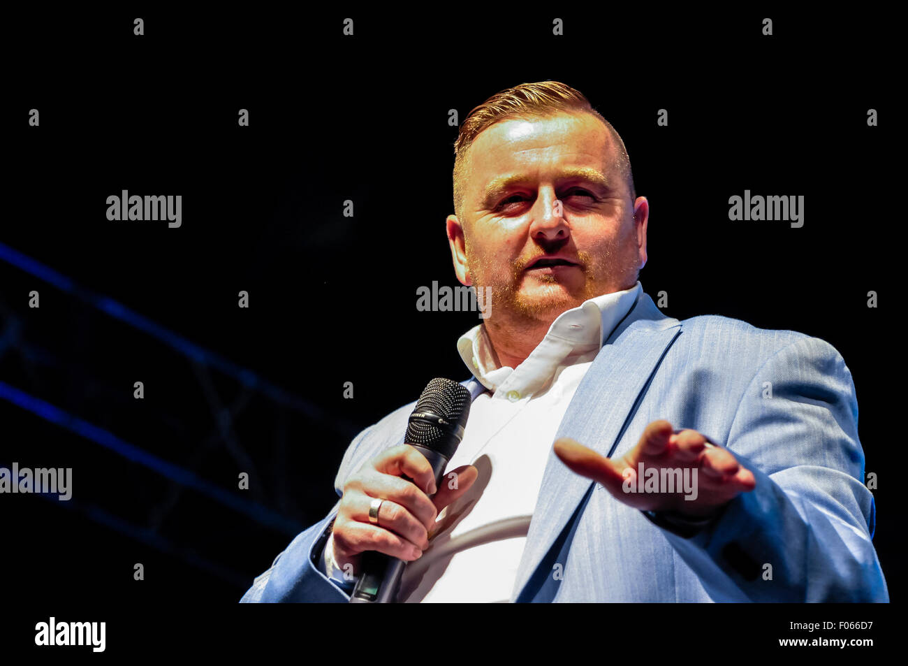 Belfast, Northern Ireland. 7th Aug, 2015. West Belfast comedian Paddy ...