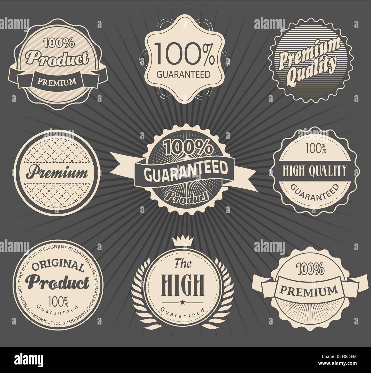 Set of Premium Quality and Guarantee Labels Stock Vector Image & Art ...