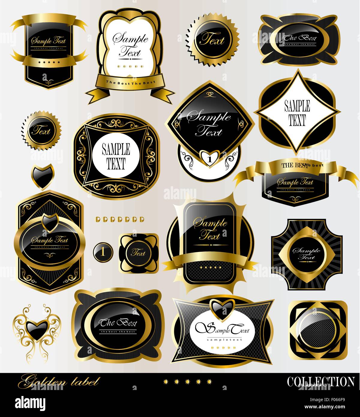 Retro black gold label Stock Vector Image & Art - Alamy
