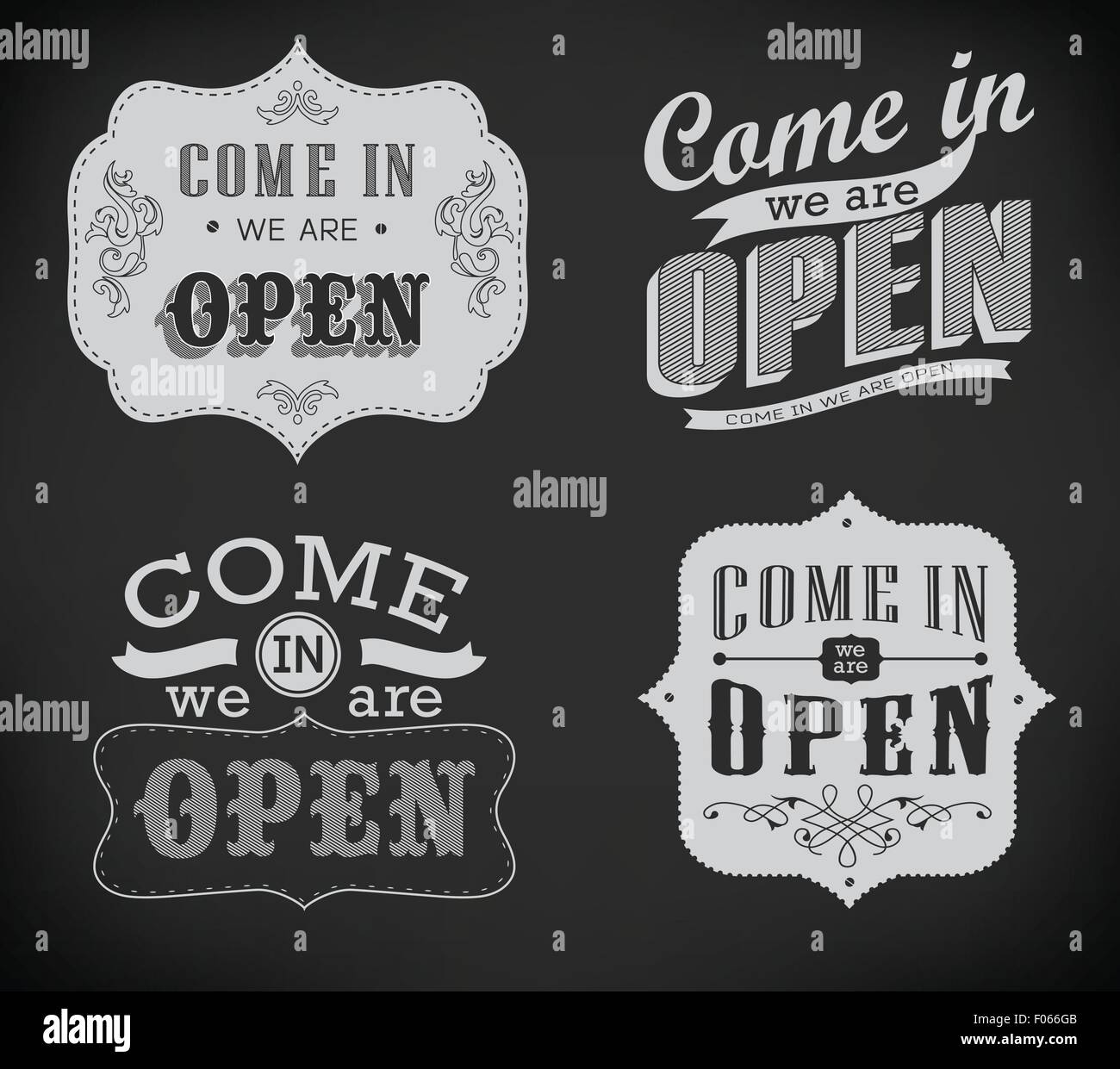 Open Vintage retro sign Stock Vector Image & Art - Alamy