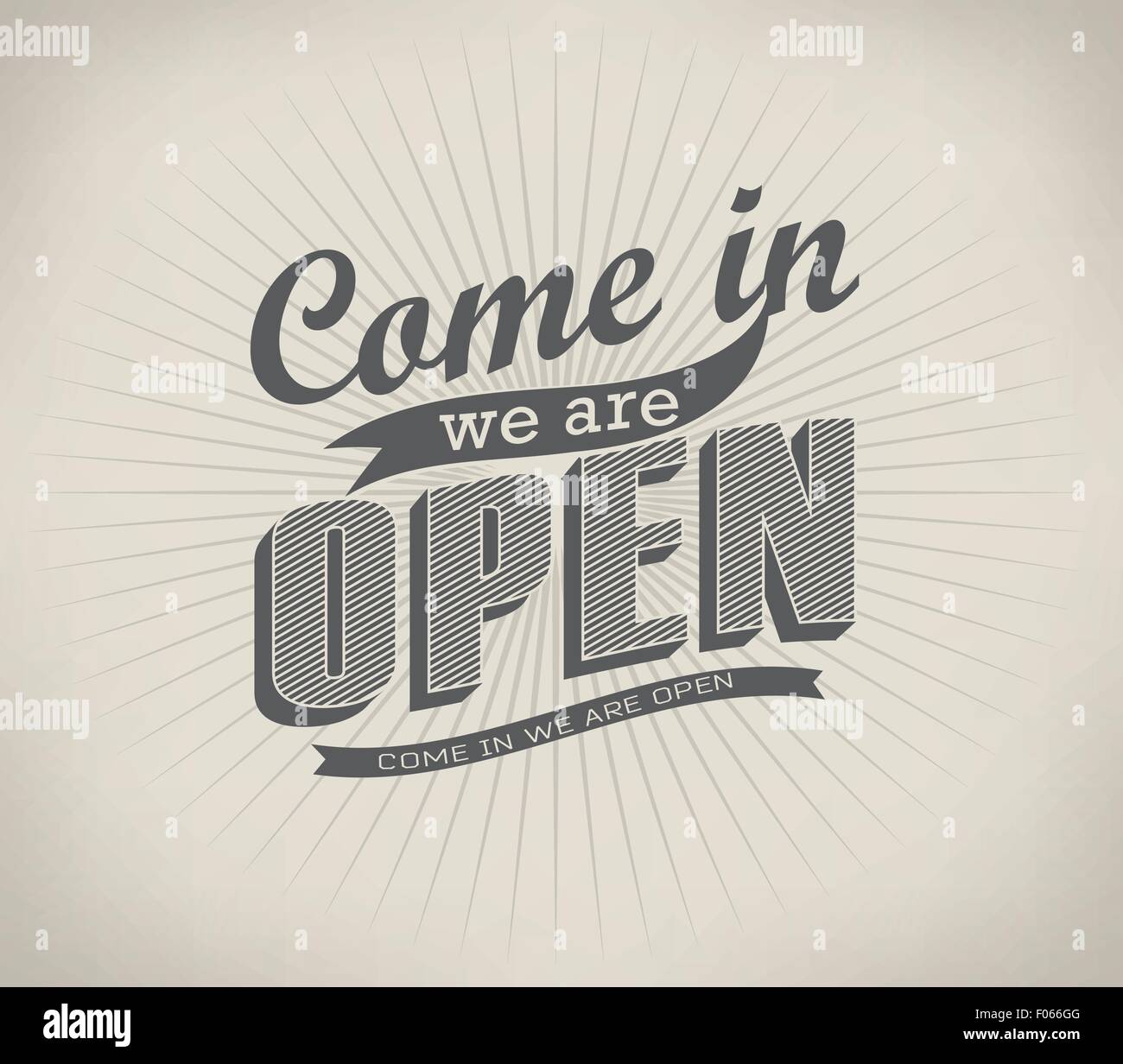 Open Vintage retro signs Stock Vector Image & Art - Alamy