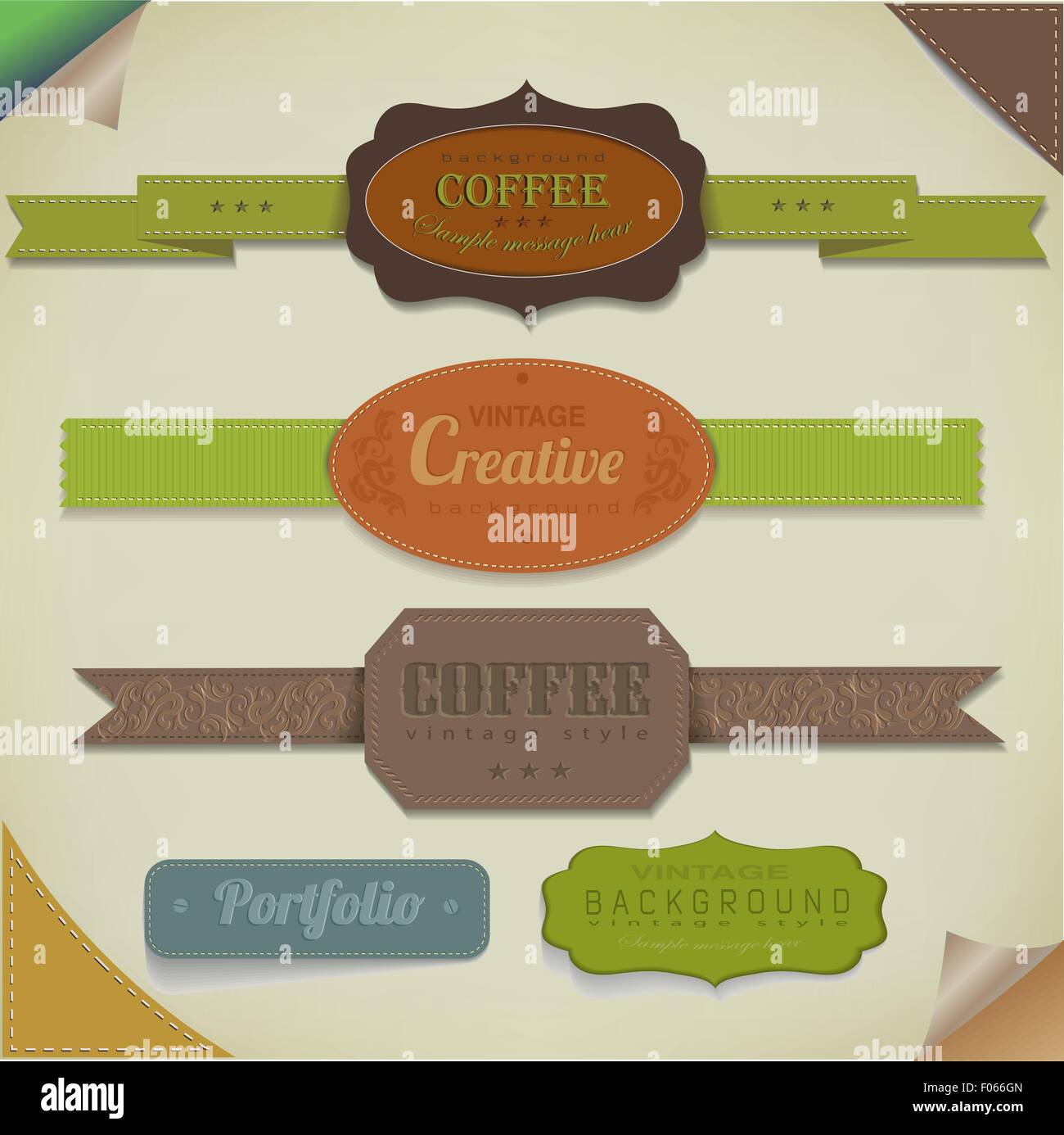 set ribbons and label Stock Vector Image & Art - Alamy