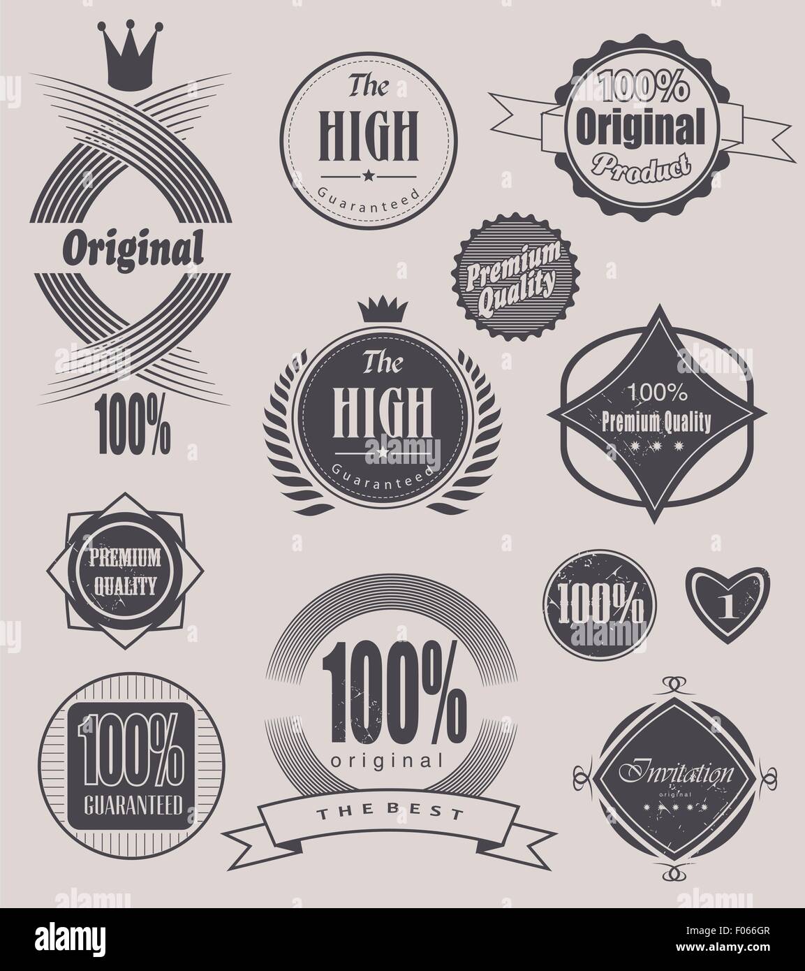 Set of retro labels. Vector illustration Stock Vector Image & Art - Alamy
