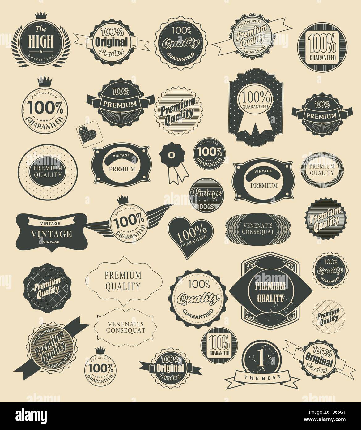 Set of retro labels. Vector illustration Stock Vector Image & Art - Alamy