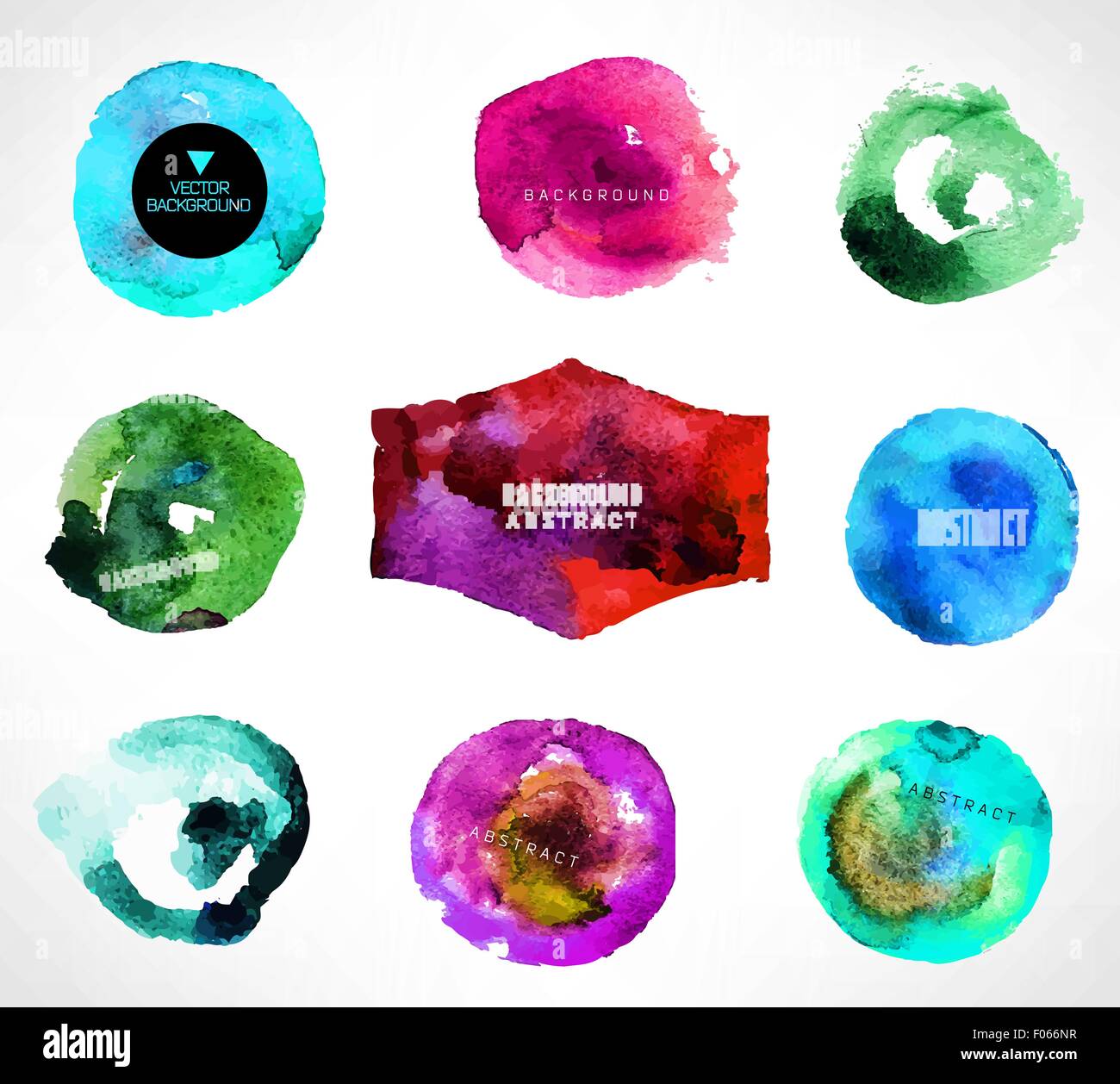Set of watercolor background Stock Vector Image & Art - Alamy