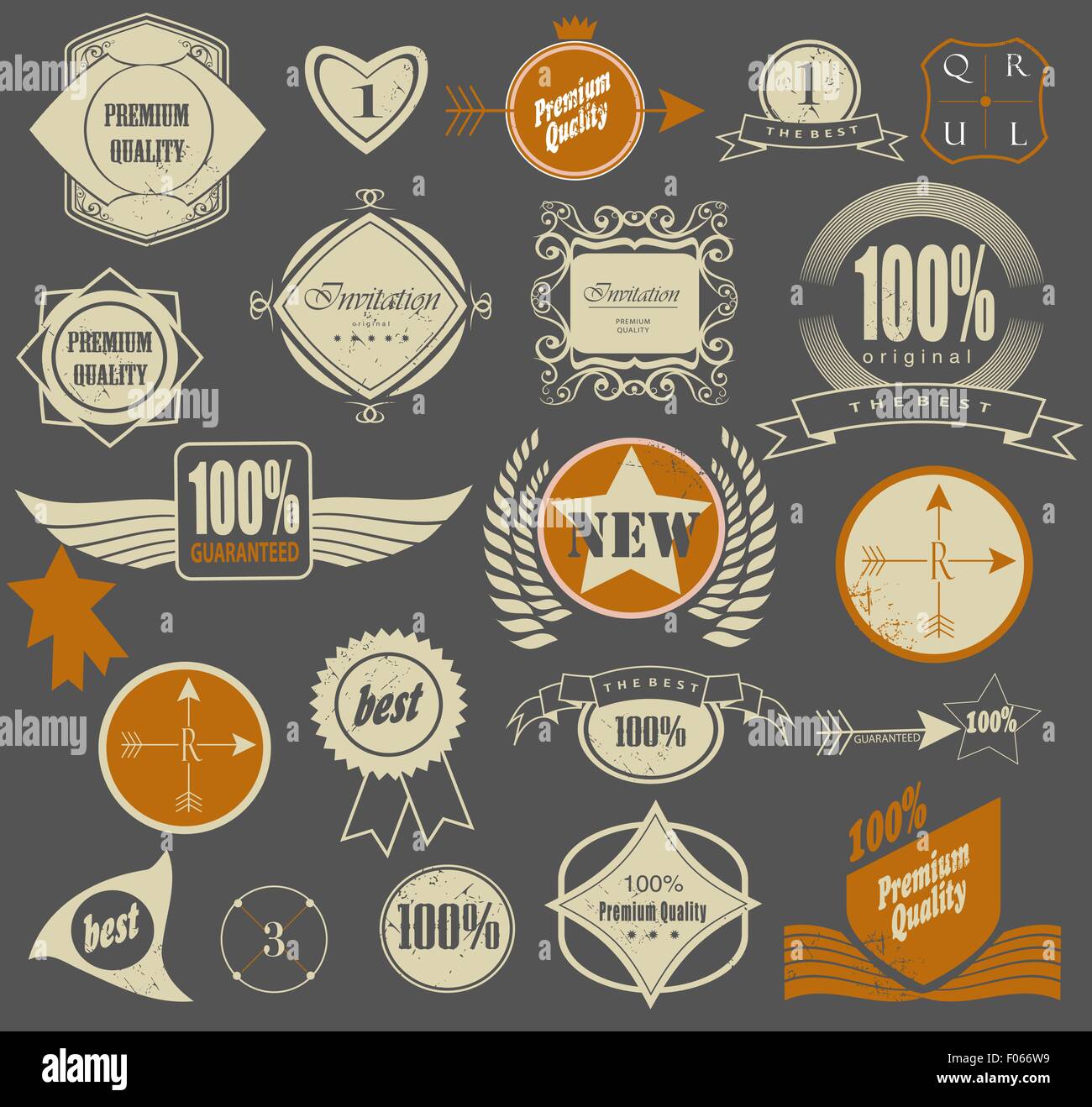 Set of retro vintage labels Stock Vector Image & Art - Alamy
