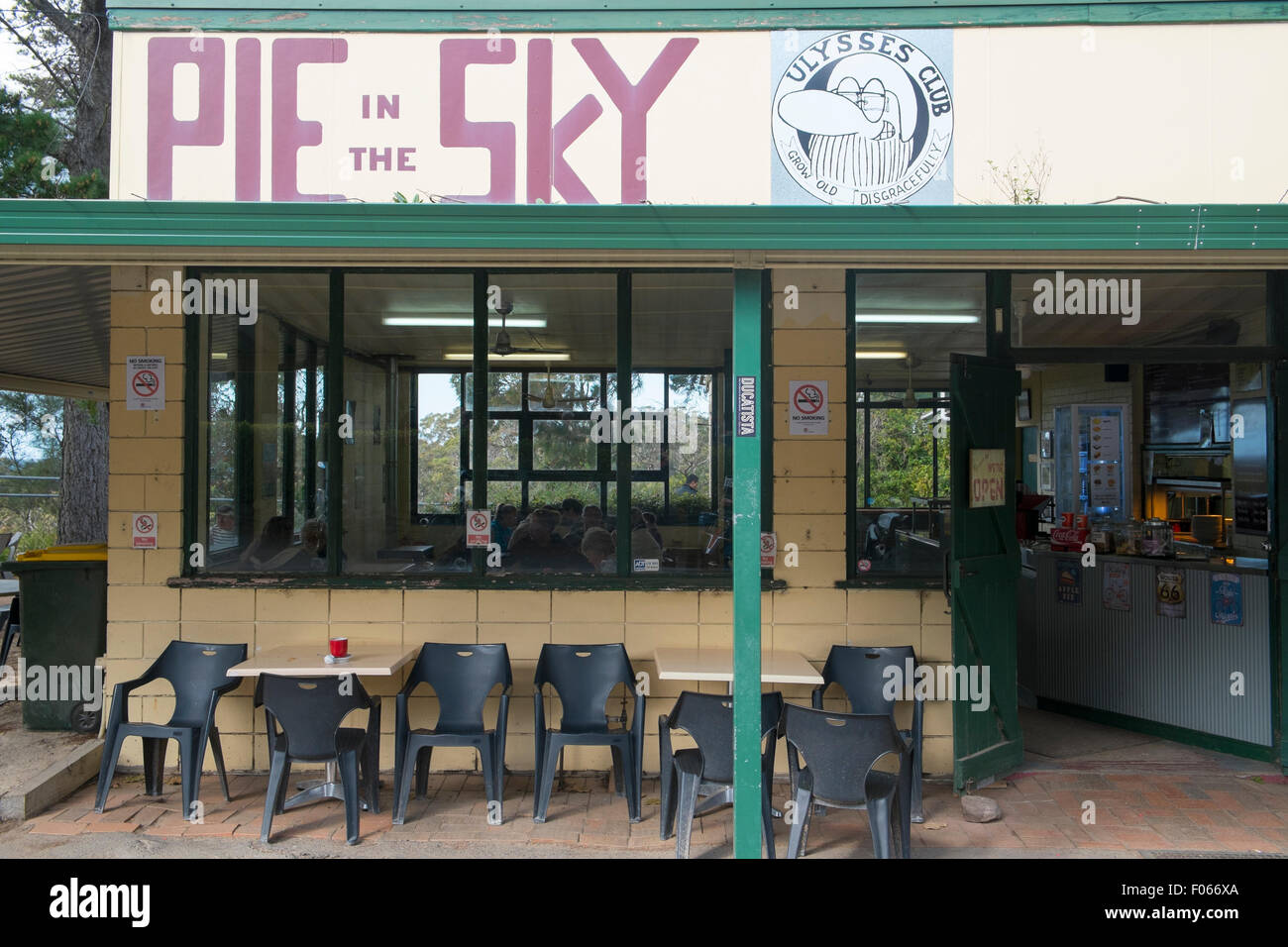 Pie in the Sky motorcycle club cafe on the old pacific highway, Cowan ...