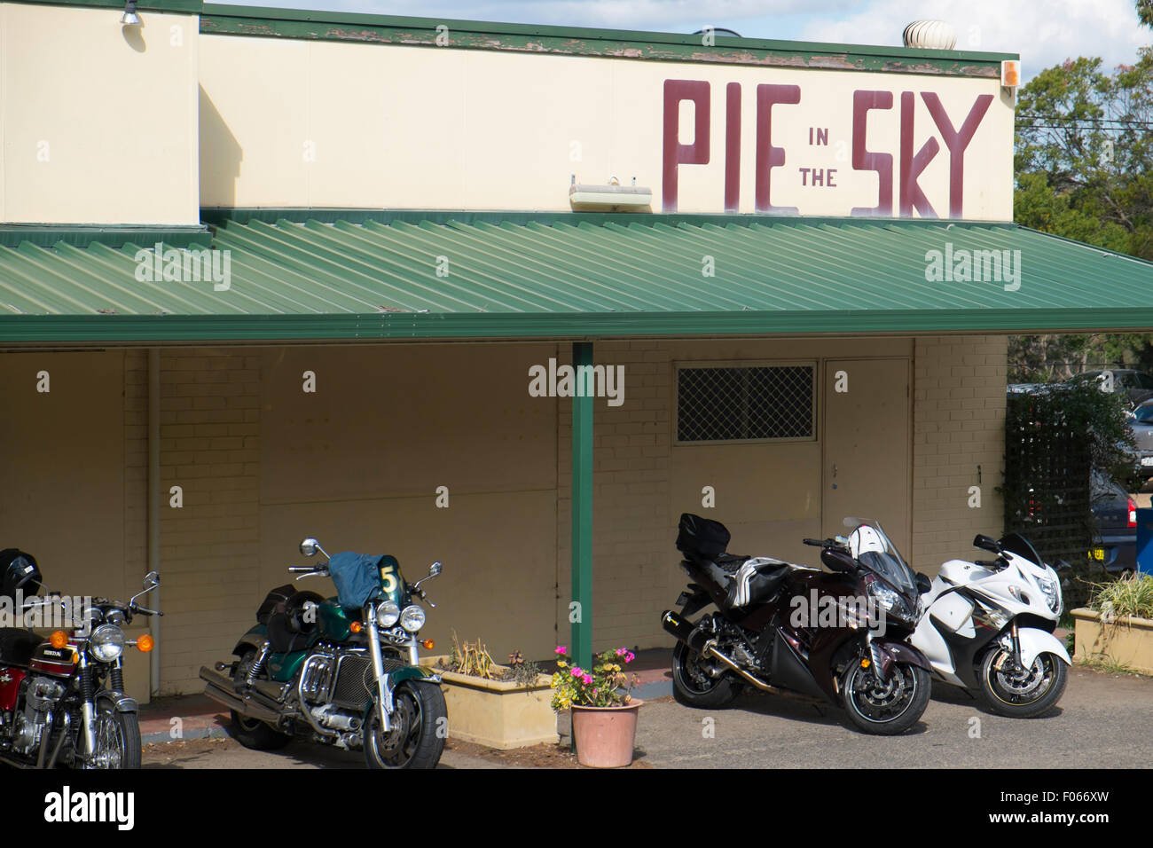 Pie in the Sky motorcycle club cafe on the old pacific highway, Cowan ...