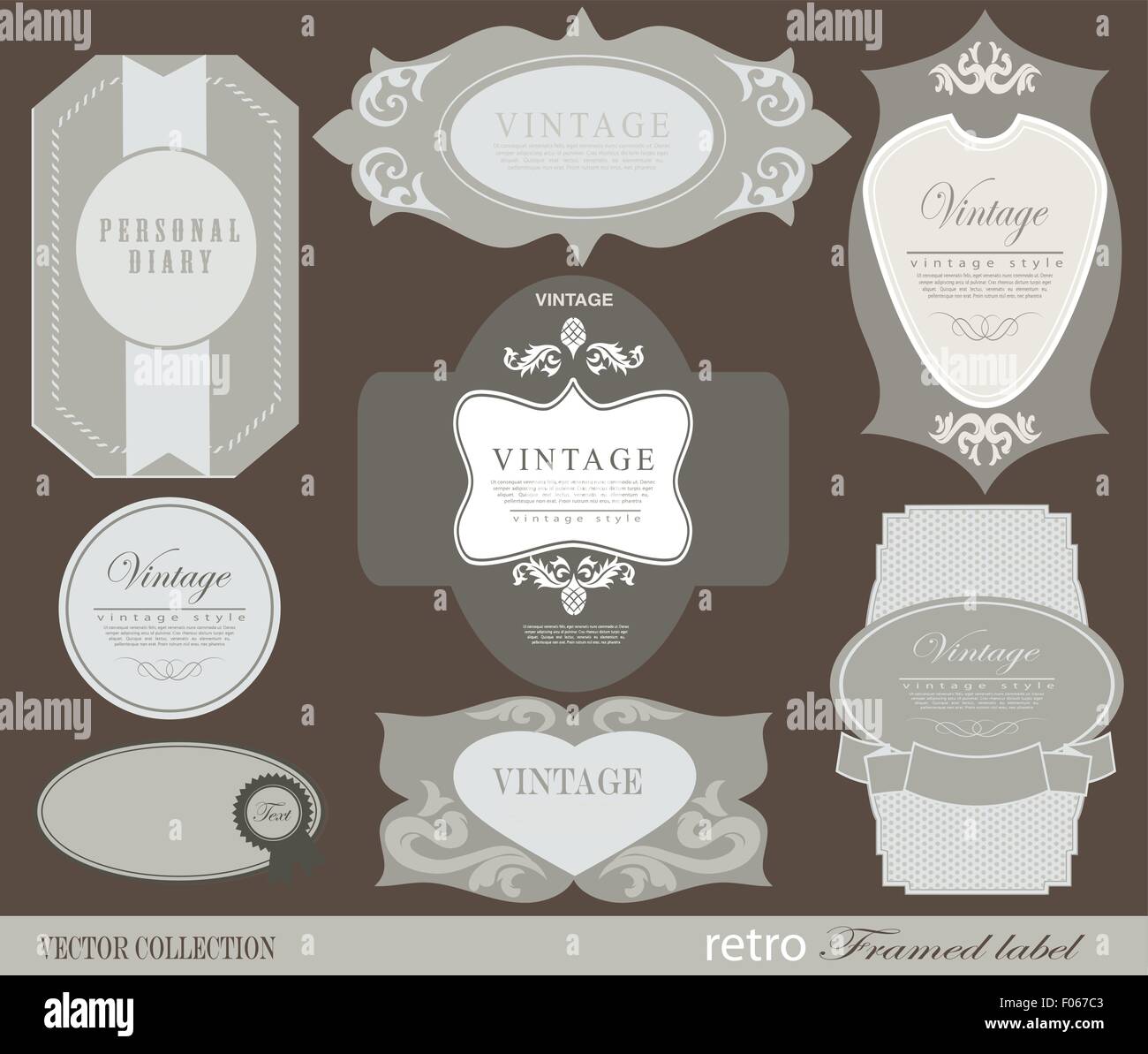 Set retro Labels Stock Vector Image & Art - Alamy