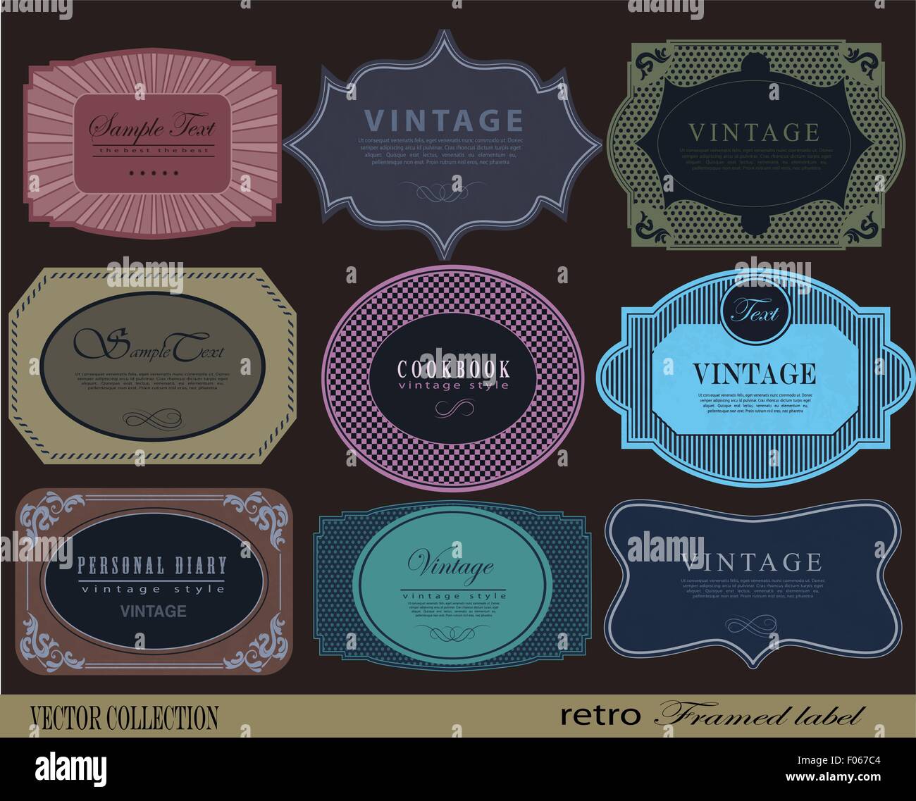 Set retro Labels Stock Vector Image & Art - Alamy