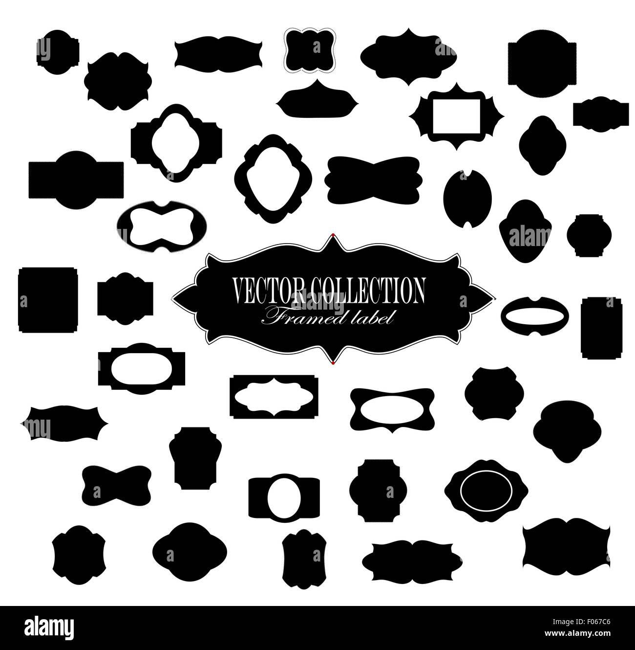 Vintage vector frame label on white background Stock Vector Image & Art ...