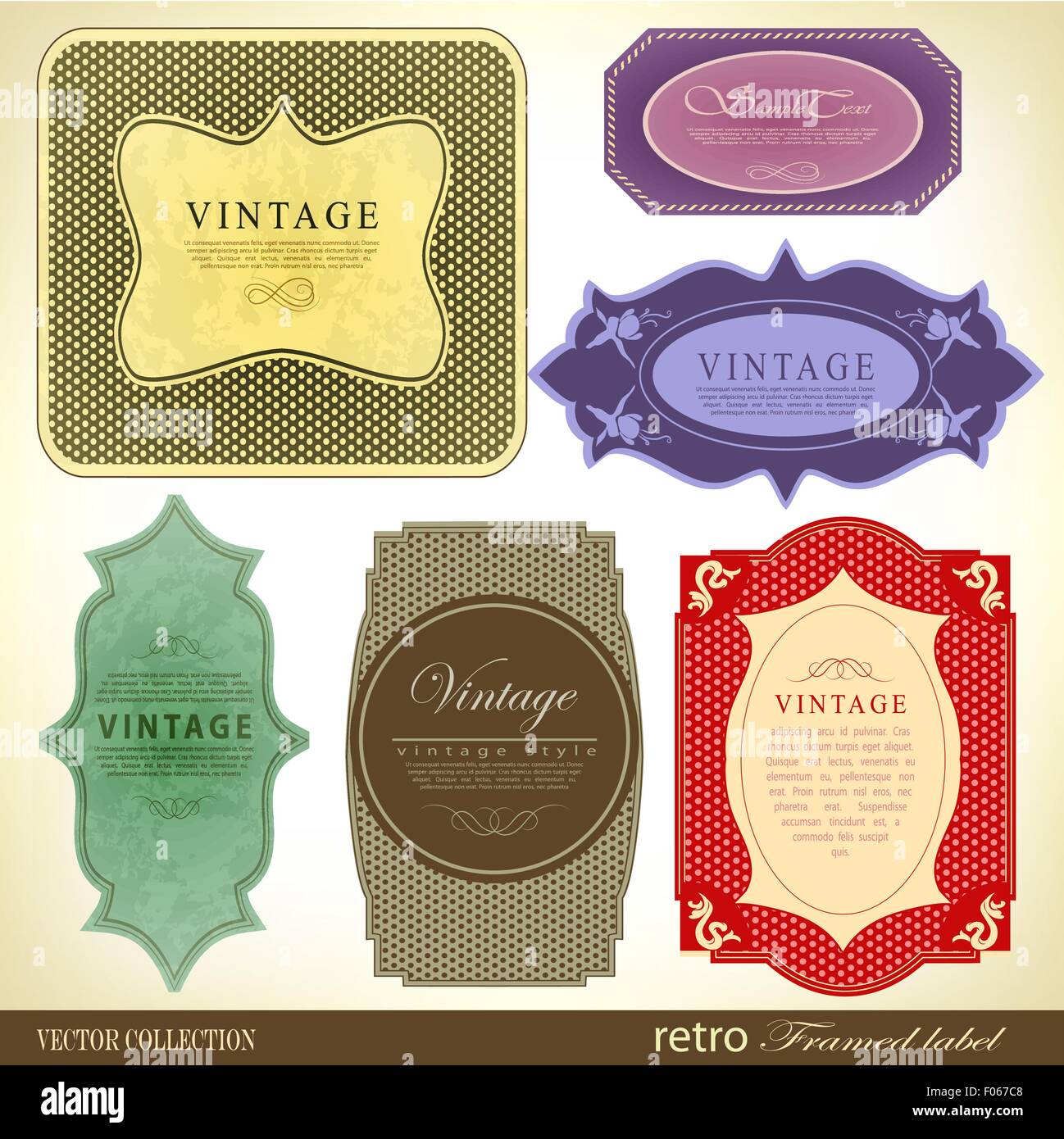 Set retro Labels Stock Vector Image & Art - Alamy