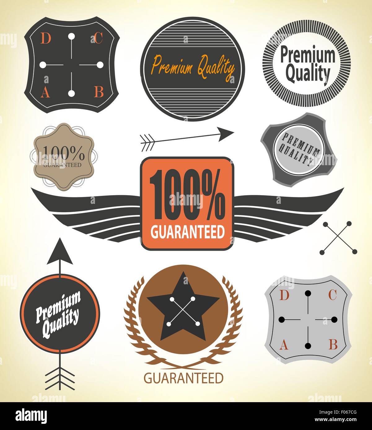 Set of Premium Quality and Guarantee Stock Vector Image & Art - Alamy