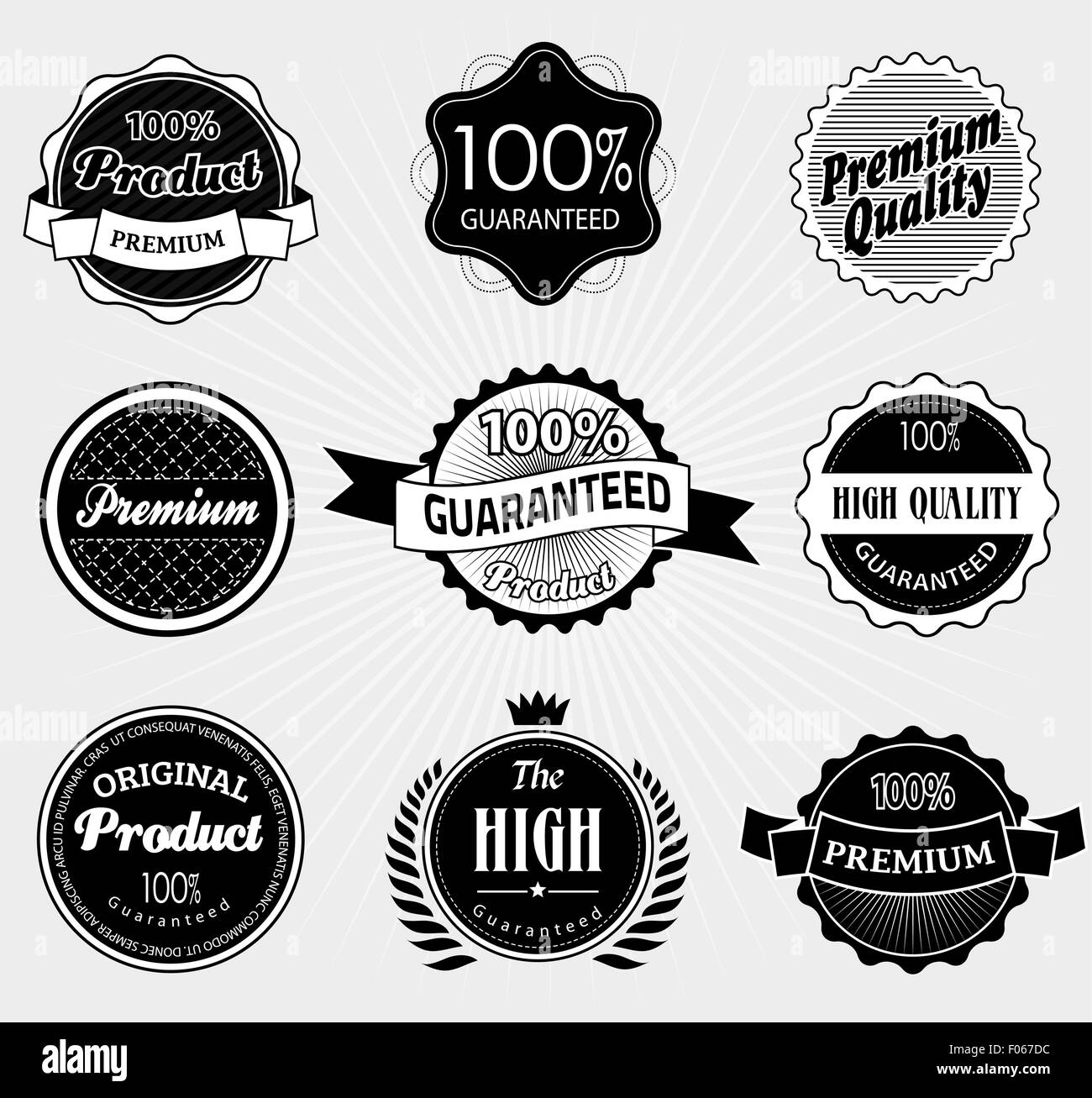 Set of Premium Quality and Guarantee Labels Stock Vector Image & Art ...