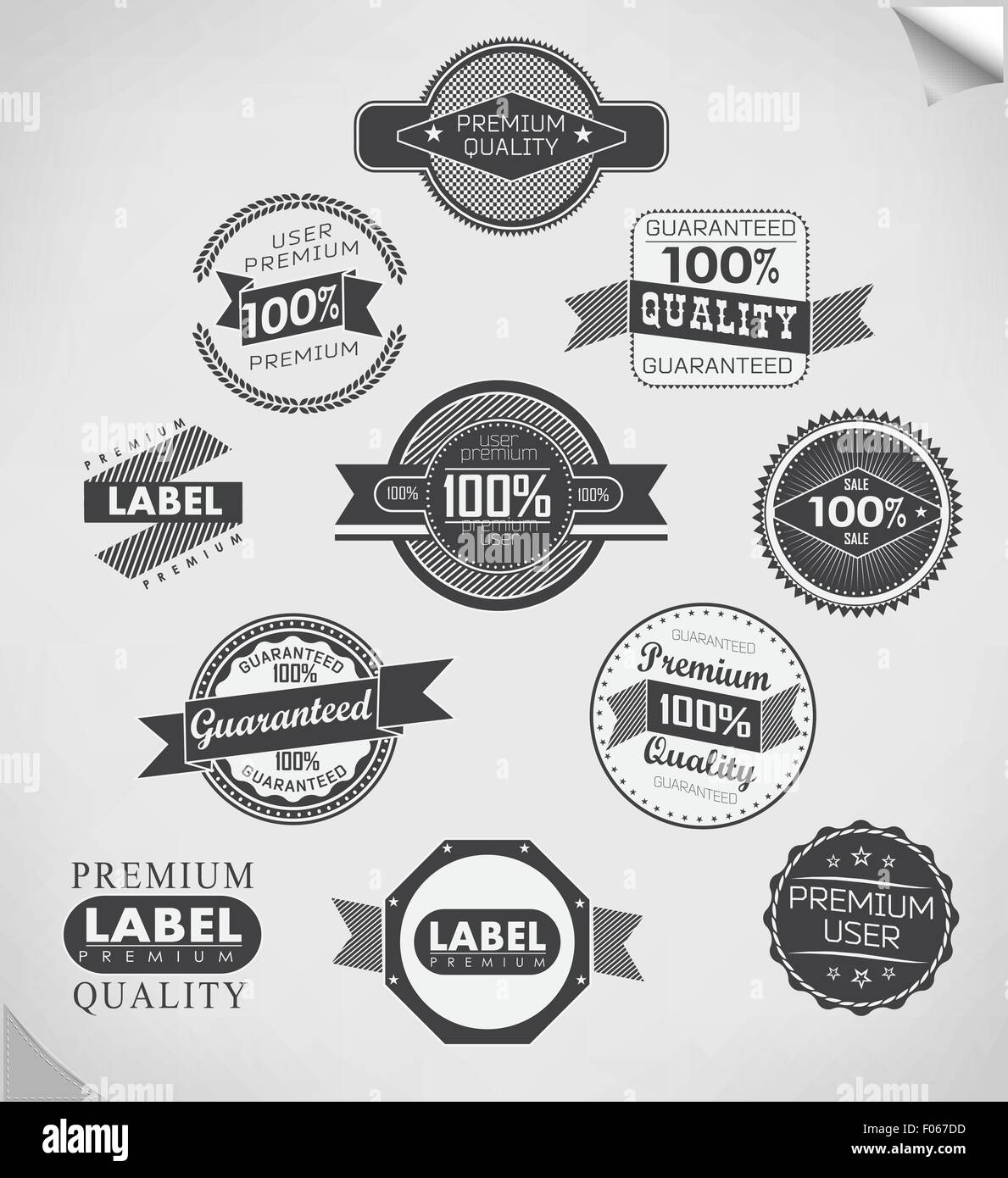 Collection of Premium Quality Labels Stock Vector Image & Art - Alamy