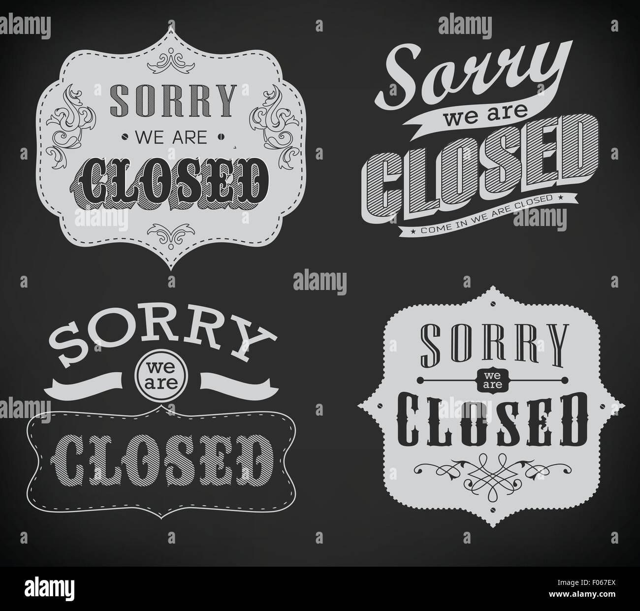 Open and Closed Vintage retro signs Stock Vector Image & Art - Alamy