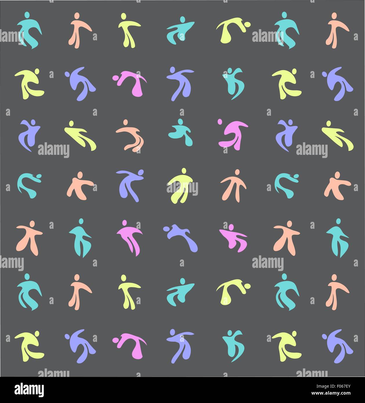 Seamless background. Abstract people Stock Vector Image & Art - Alamy