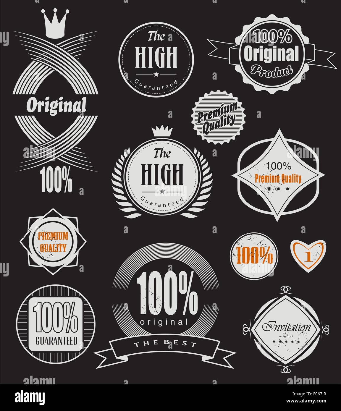 Set of retro labels. Vector illustration Stock Vector Image & Art - Alamy