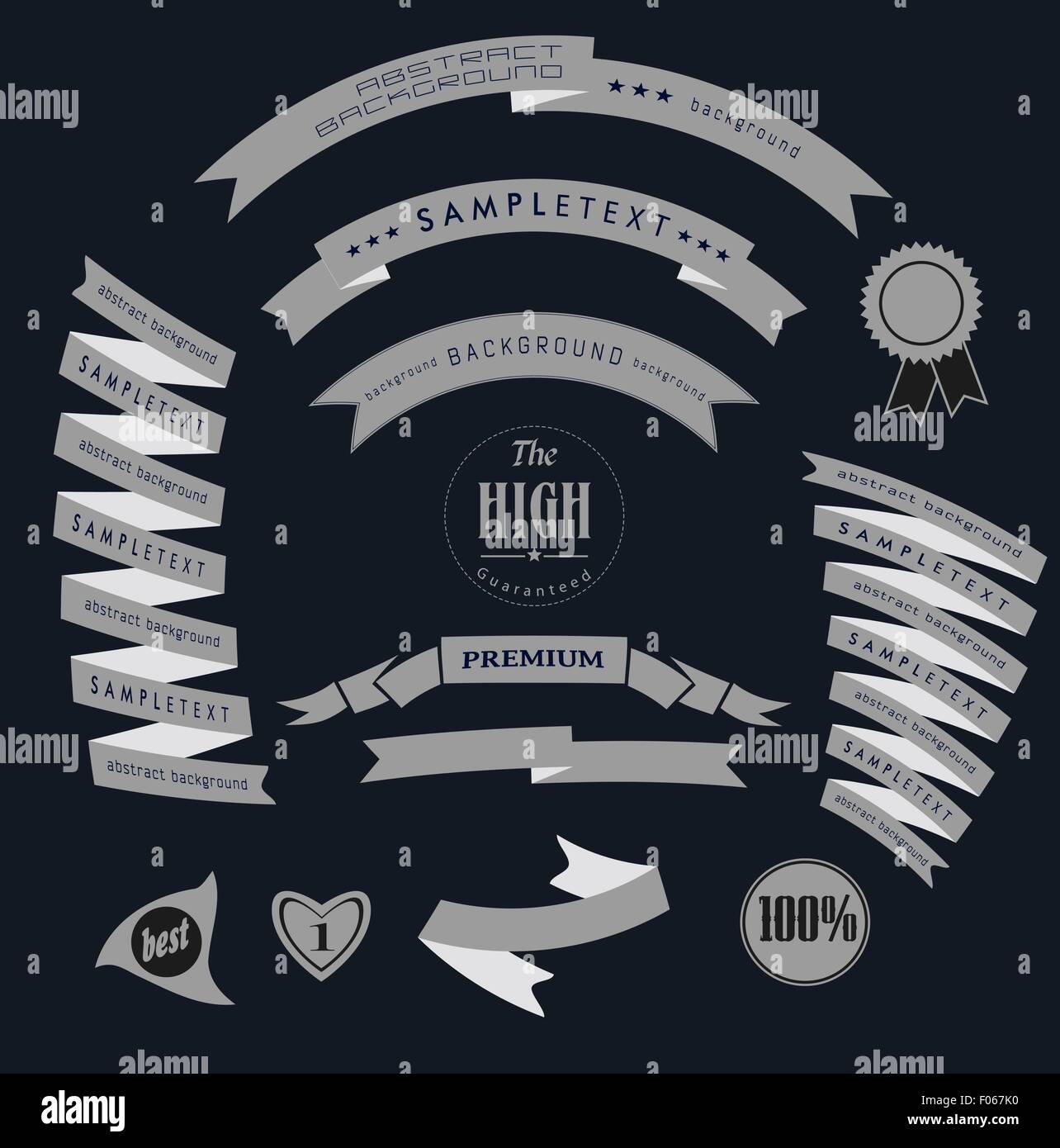 set ribbons and label Stock Vector Image & Art - Alamy