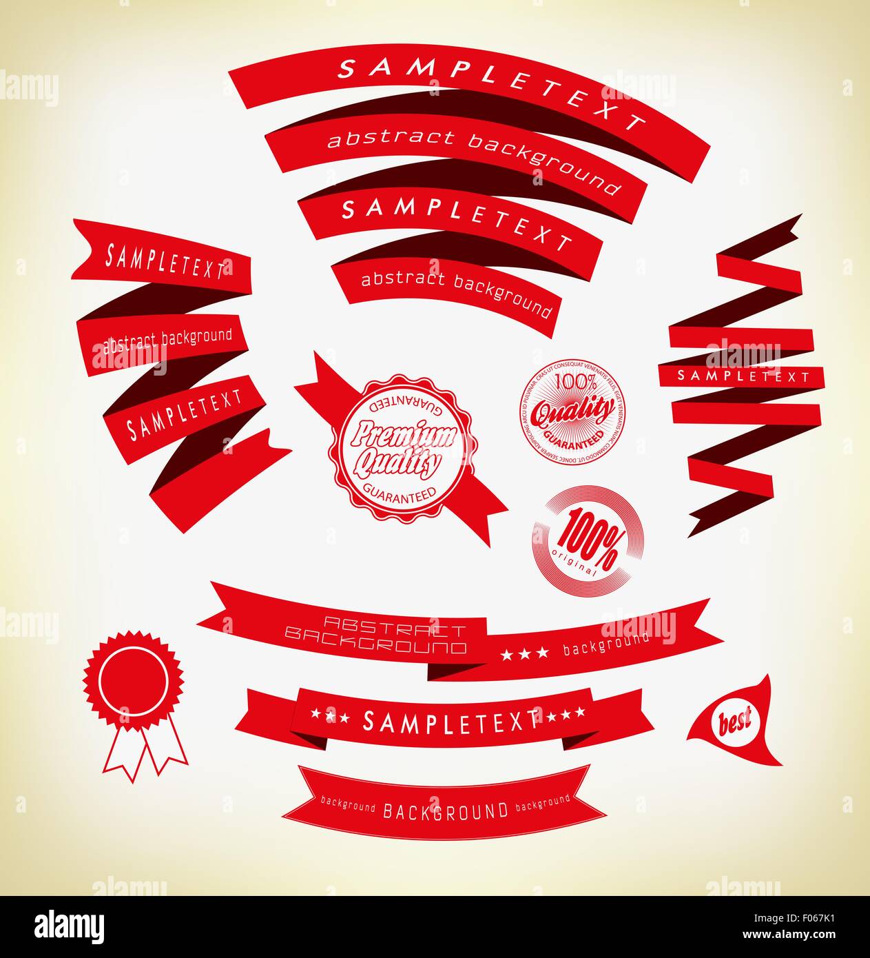 set ribbons and label Stock Vector Image & Art - Alamy