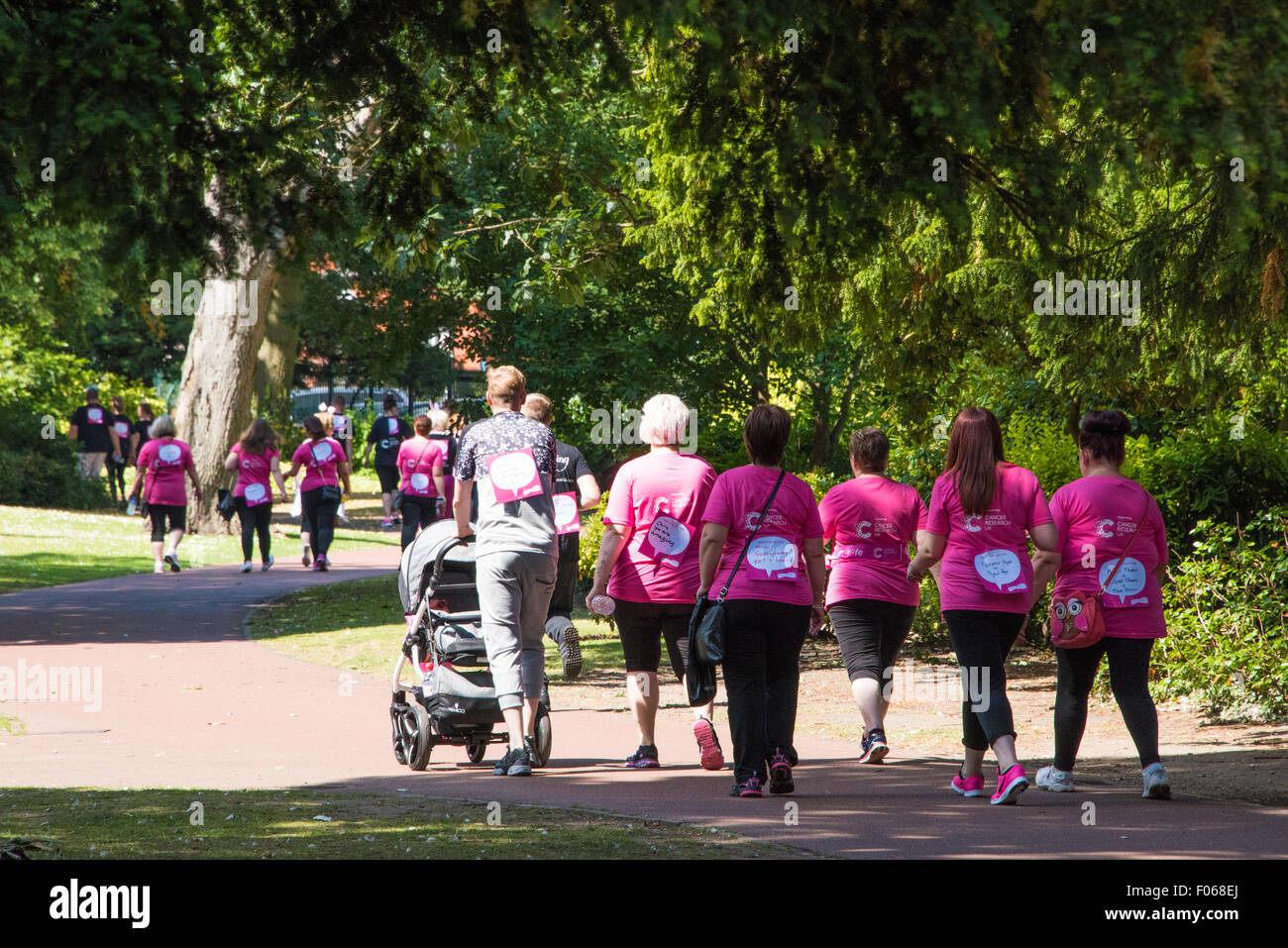 Women participants in Cancer Research UK Charity raising sponsored walk ...