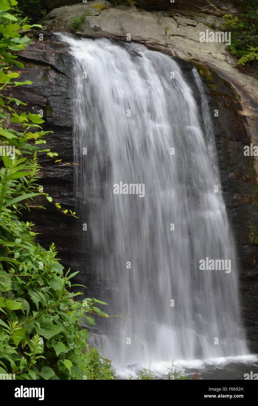 Waterfall over Rocks Stock Photo - Alamy