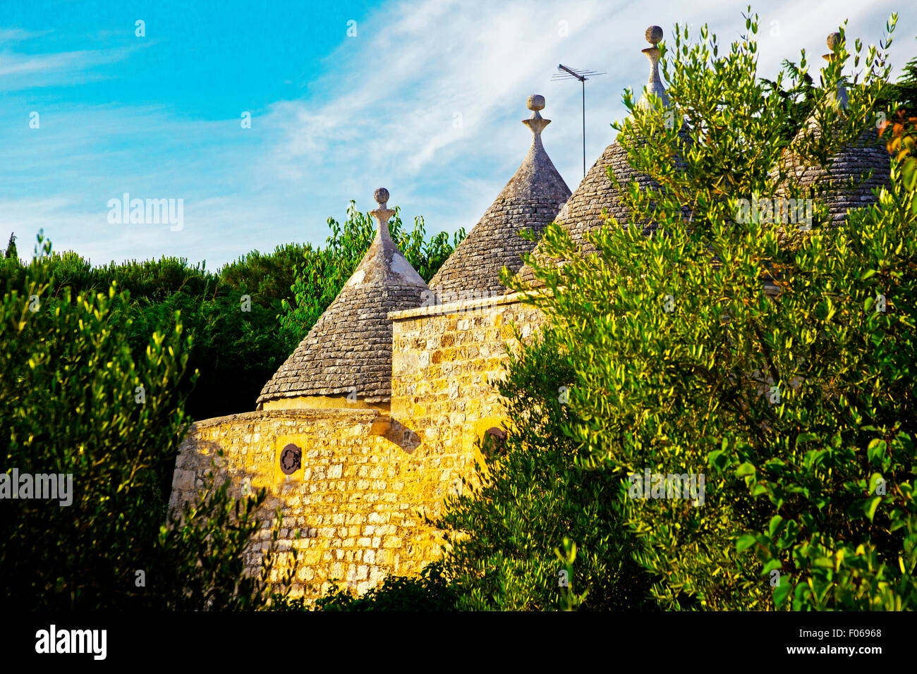 House with trulli architectural addition and features Stock Photo - Alamy