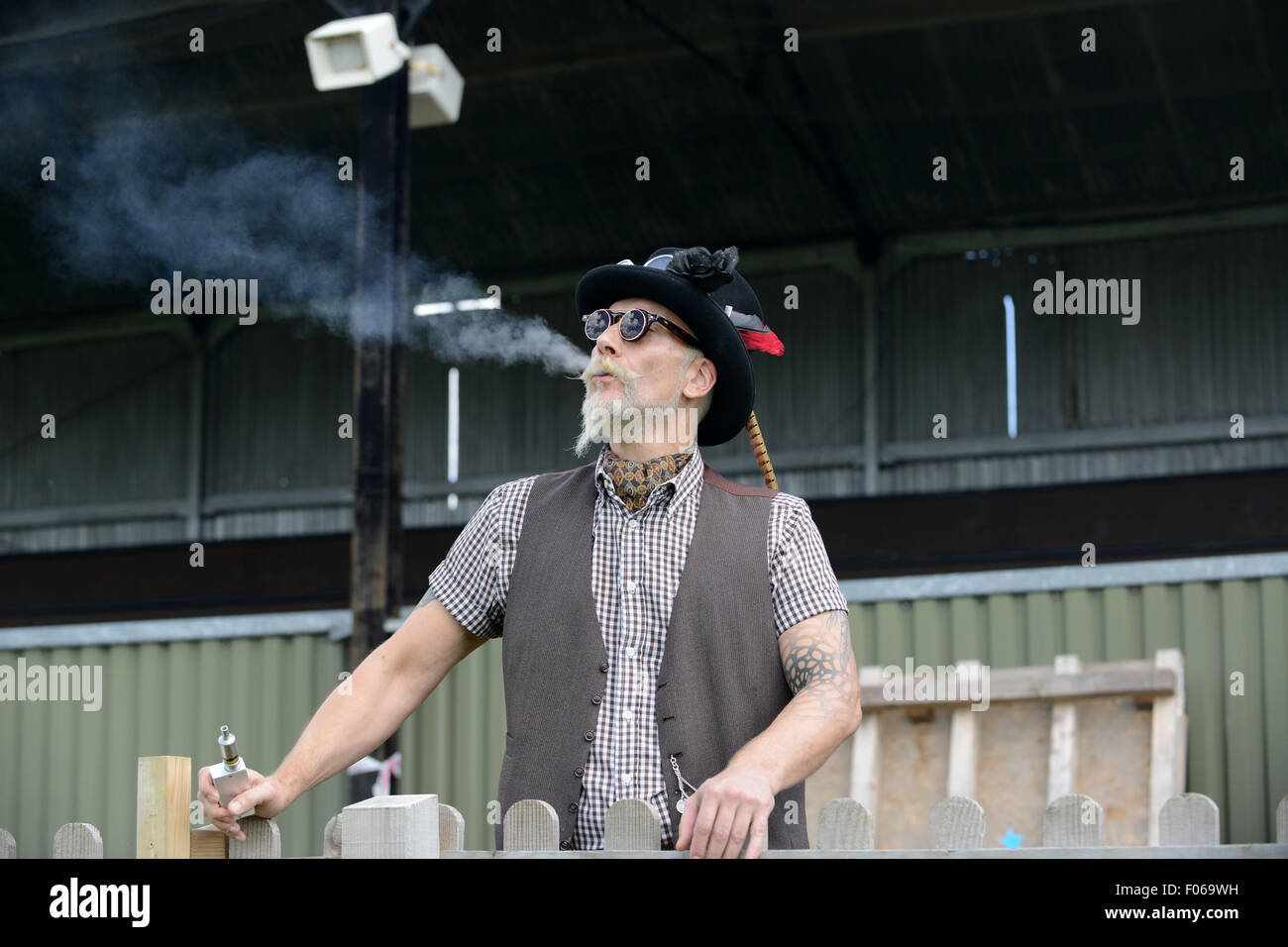 Vapefest DJ Billy Idle take a 'Vape Break' between performances at Uk ...