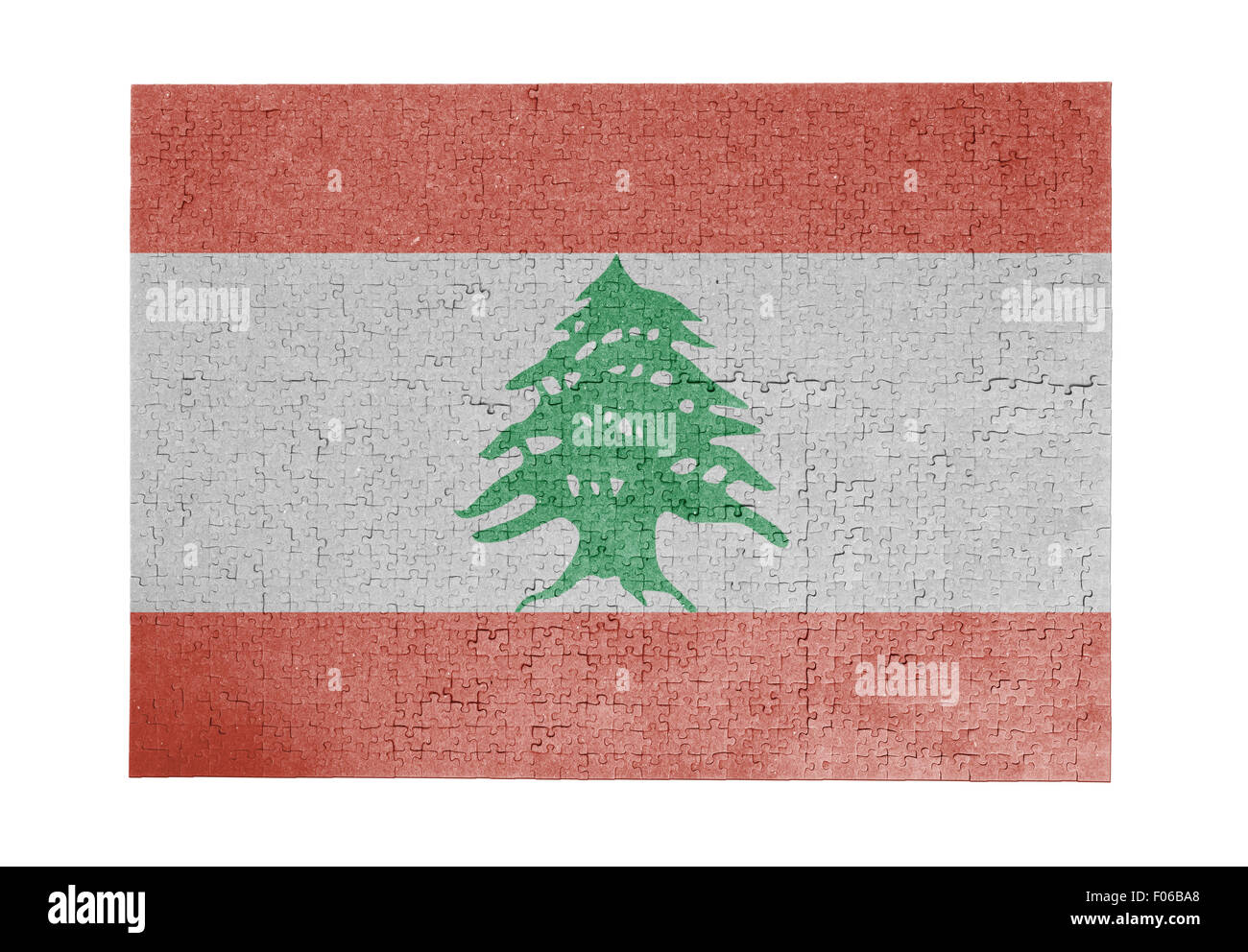 Large jigsaw puzzle of 1000 pieces - flag - Lebanon Stock Photo - Alamy