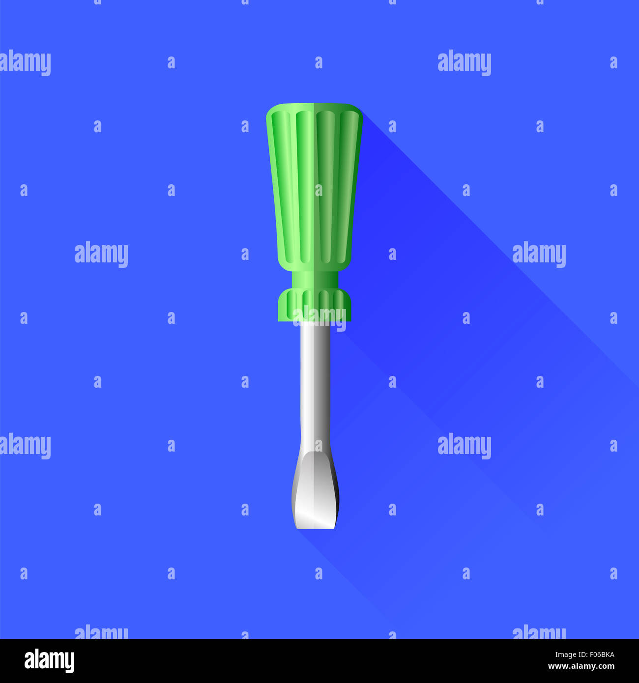 Screwdriver screw driver green plastic tool steel hi-res stock ...