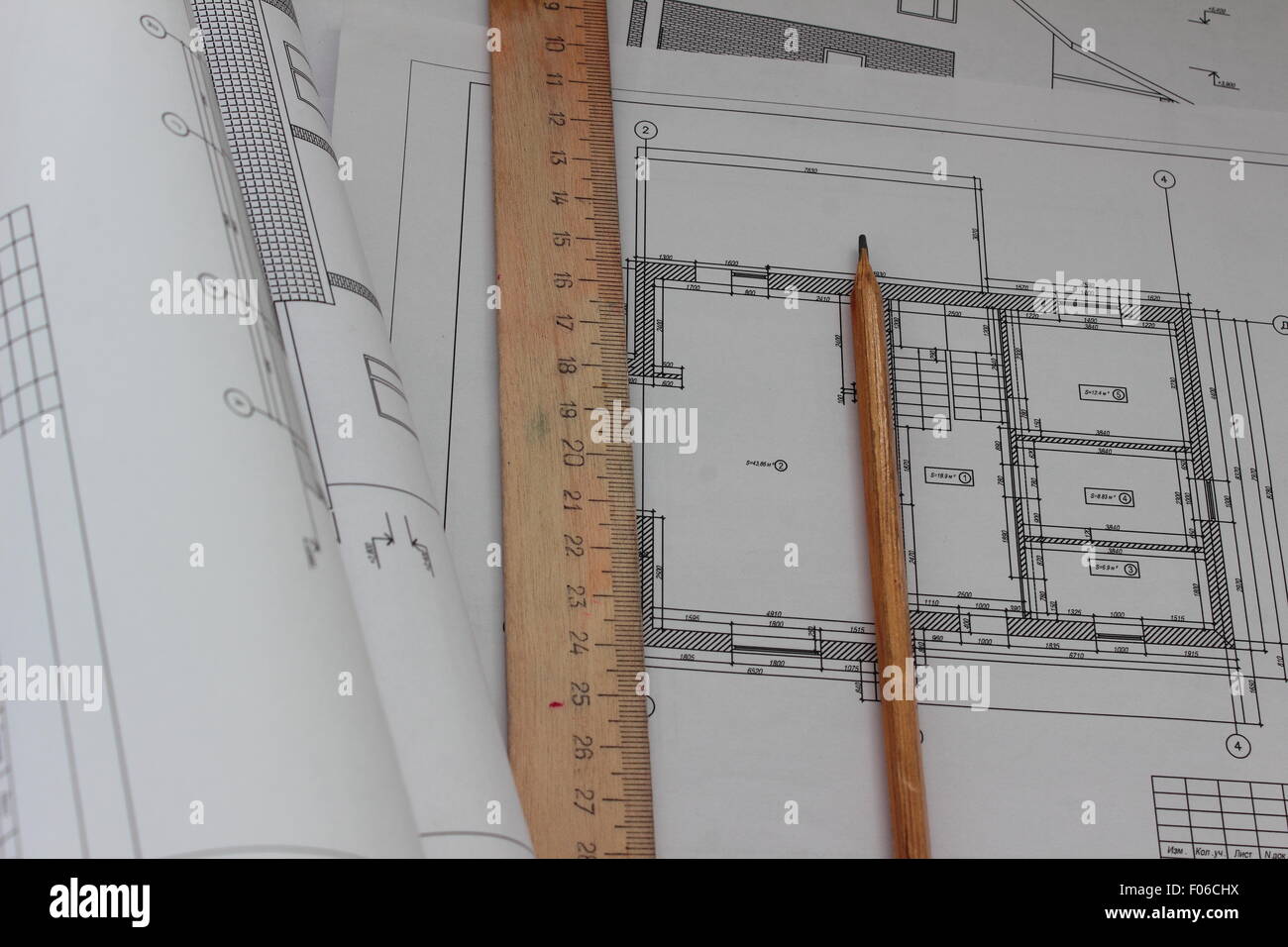 Architectural working drawings hi-res stock photography and images - Alamy