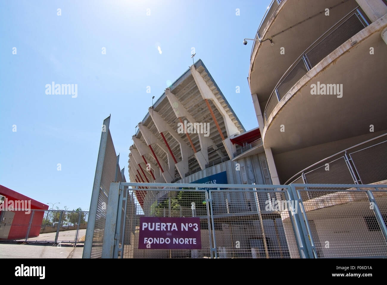 Exterior view of football or soccer stadium on July 26, 2015 in Son ...
