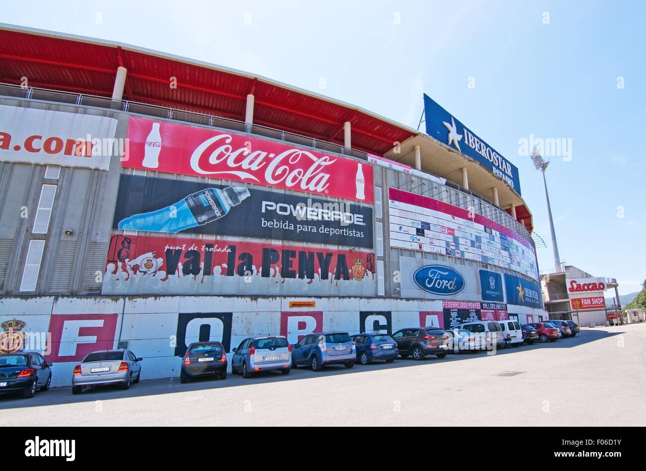 Exterior view of football or soccer stadium on July 26, 2015 in Son ...