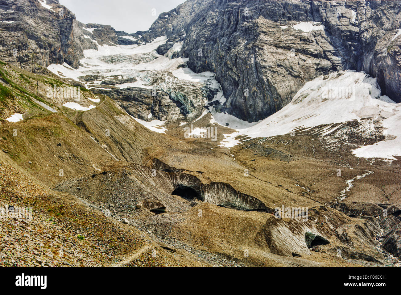 July 2015, the Gamchi Glacier and its forefield, HDR-technique Stock ...