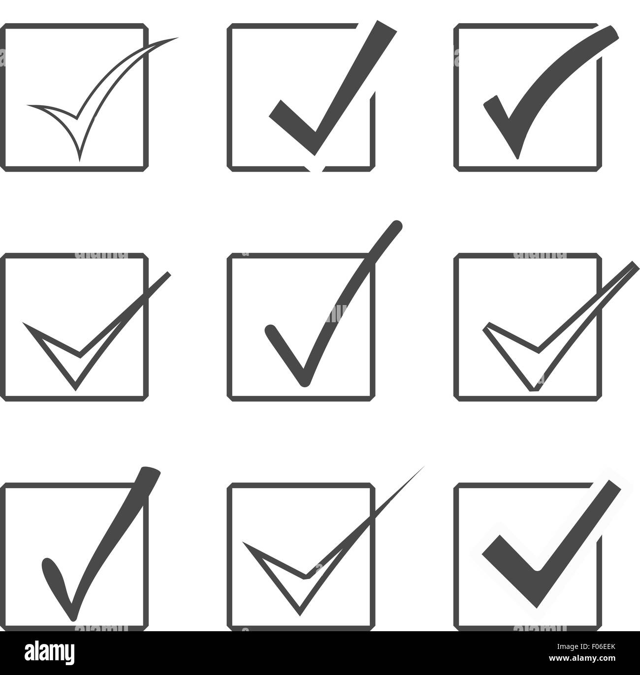 Vector confirm icons set. Yes icon. Check Mark icon. Checkboxes Stock Vector Image & Art - Alamy