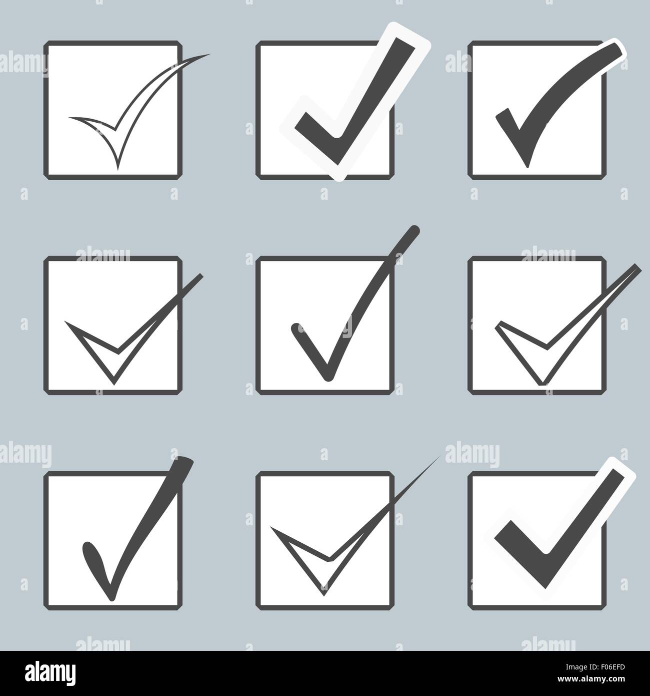 Vector confirm icons set. Yes icon. Check Mark icon. Checkboxes Stock Vector Image & Art - Alamy
