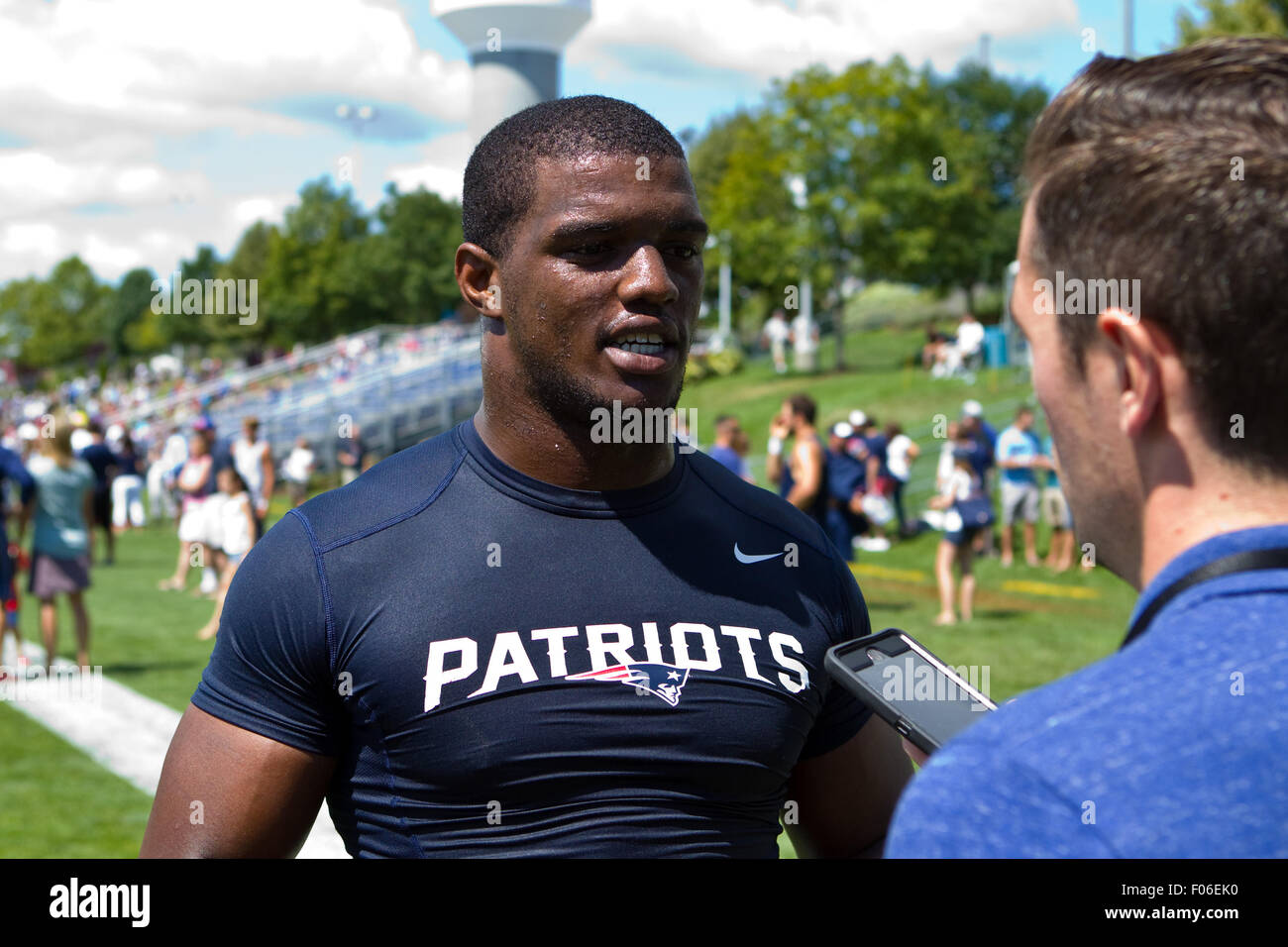 Gillette Stadium. 8th Aug, 2015. New England Patriots tight end Jimmay ...