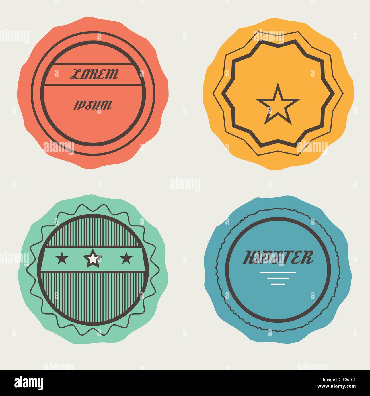 Vector Set of Retro Stamps and Badges Stock Vector Image & Art - Alamy