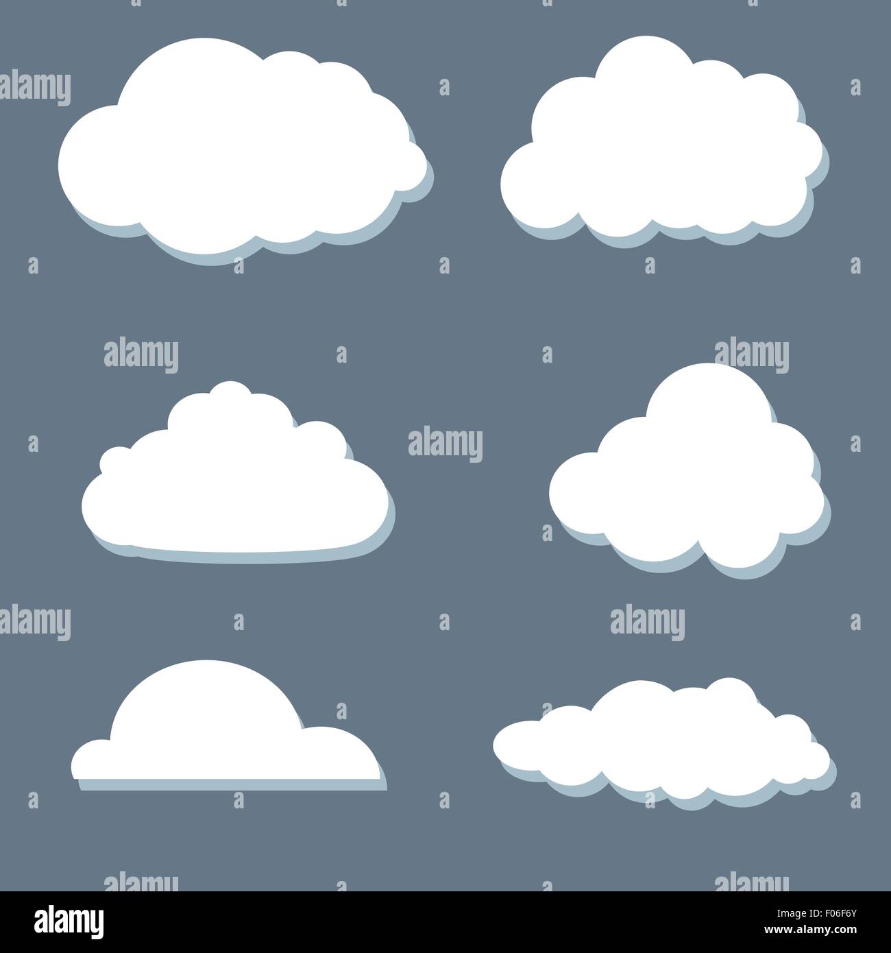 Vector illustration of clouds collection Stock Vector Image & Art - Alamy