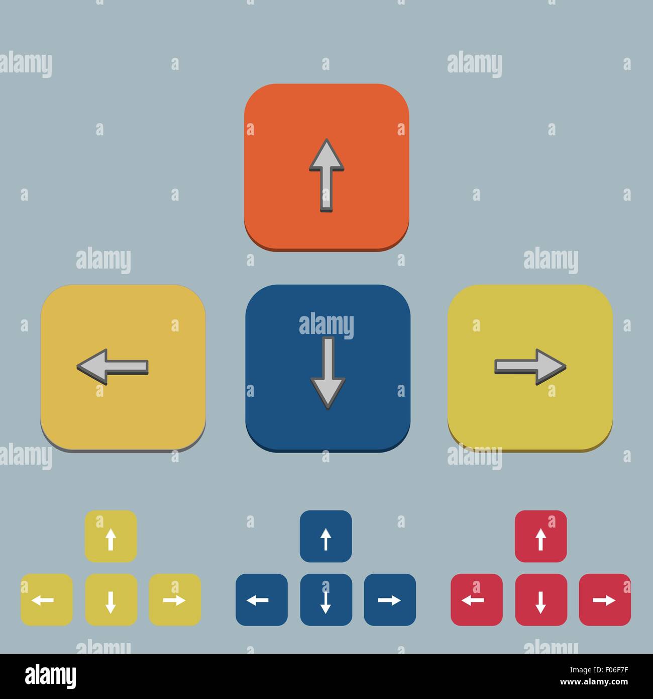 Vector keyboard arrow set on gray Stock Vector Image & Art - Alamy