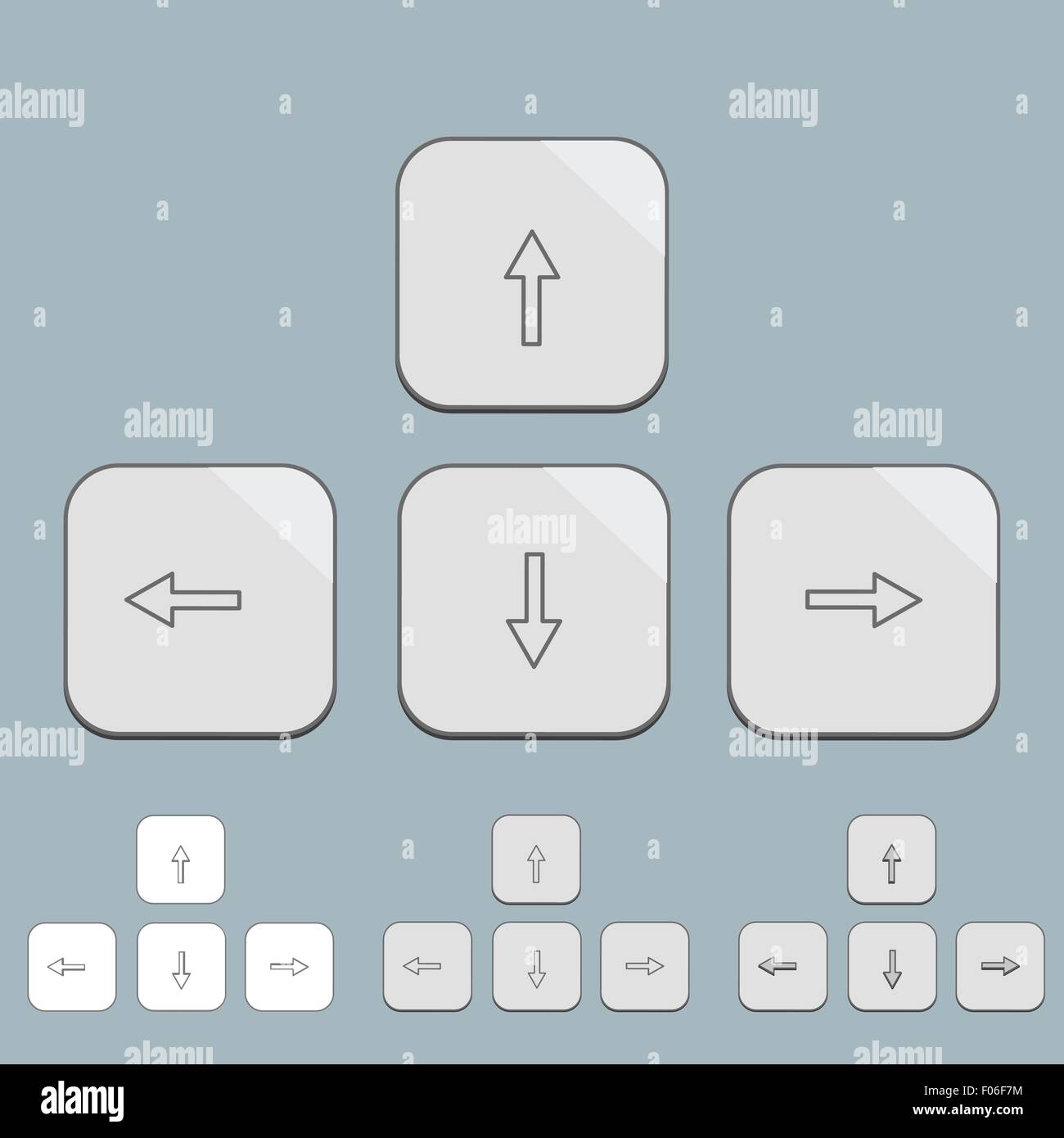 Vector keyboard arrow set on gray Stock Vector Image & Art - Alamy