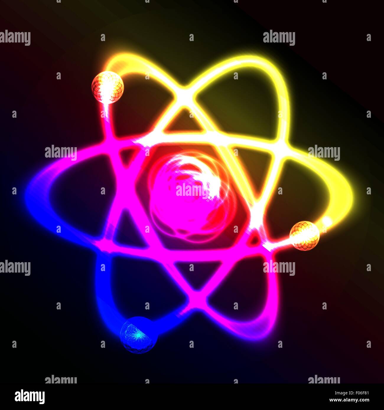 Shining atom vector scheme Stock Vector Image & Art - Alamy