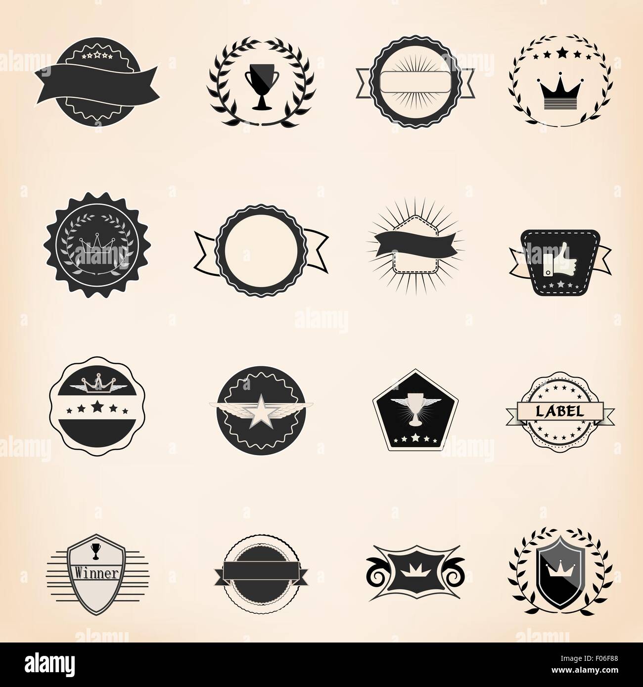 Vector Set of Retro Stamps and Badges Stock Vector Image & Art - Alamy