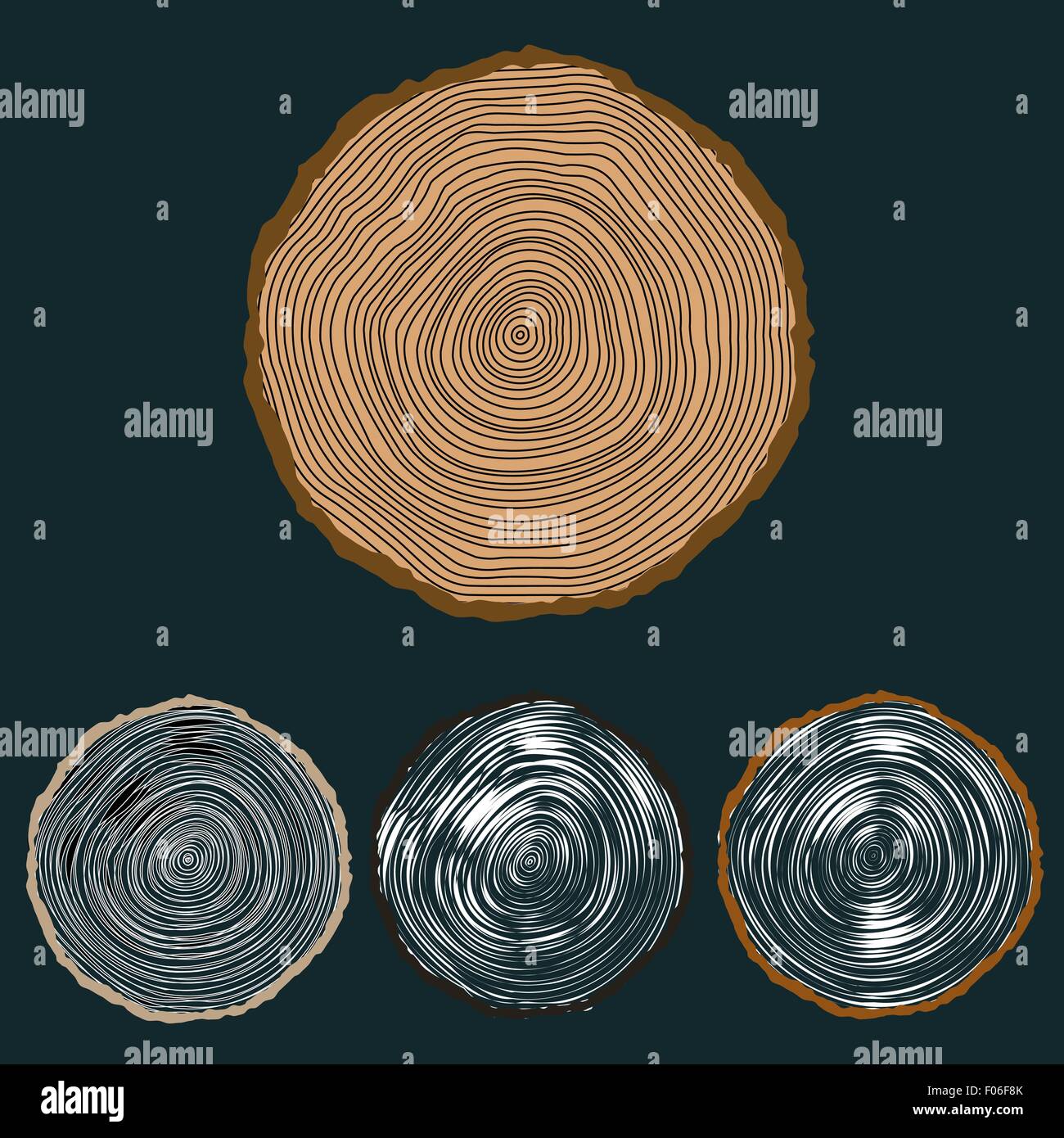Vector conceptual background with tree-rings Stock Vector Image & Art ...