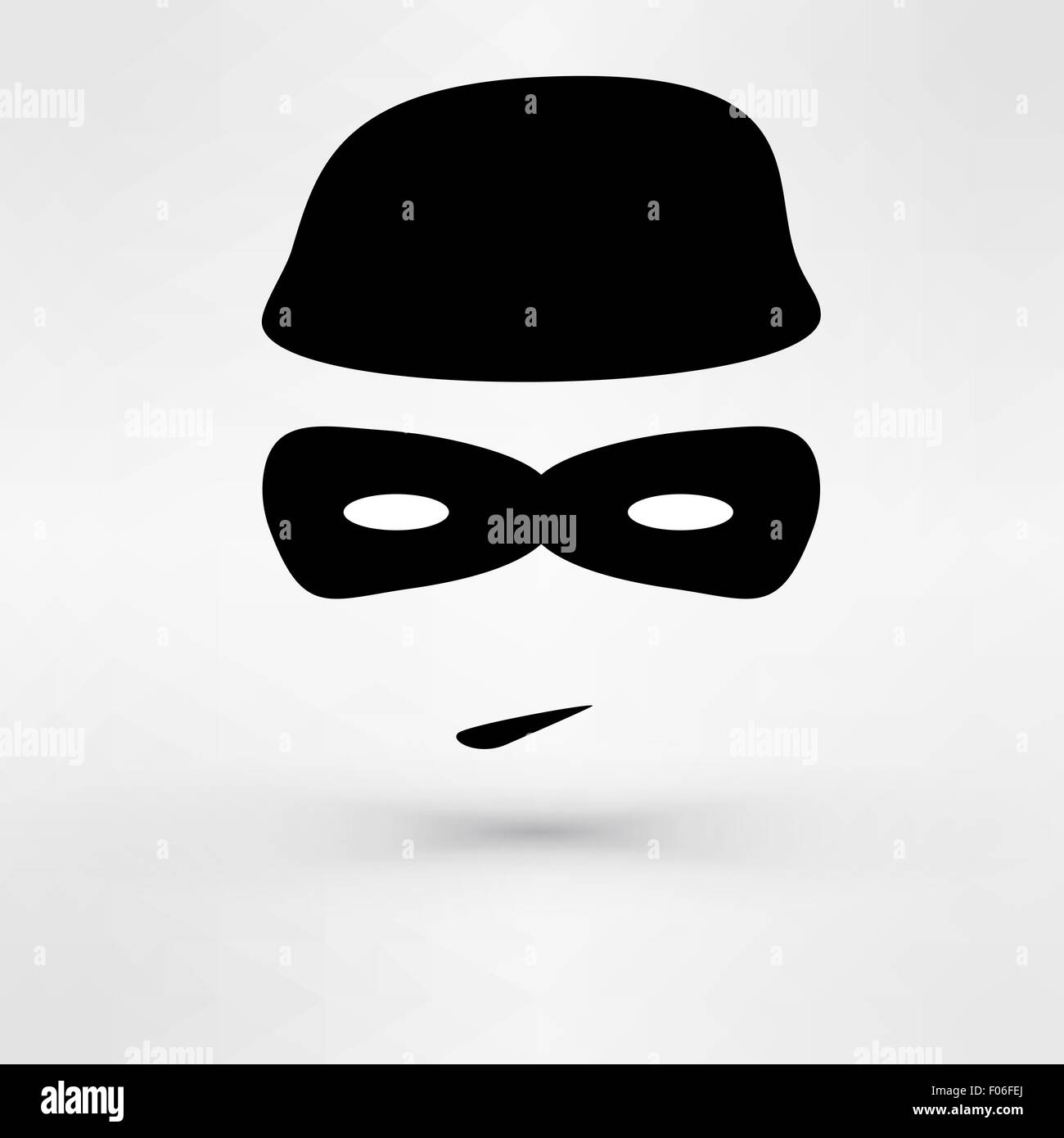 Black Icon thief. Vector Stock Vector Image & Art - Alamy