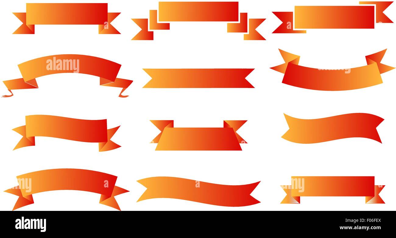 vector set of ribbons Stock Vector Image & Art - Alamy
