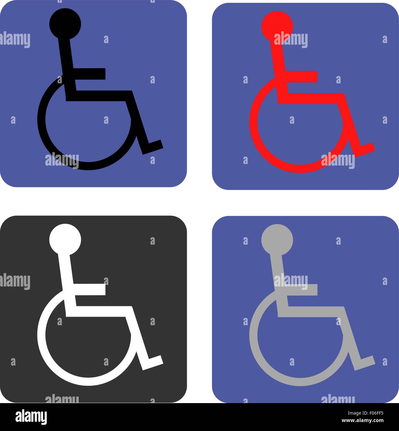 Disabled icon. Human on wheelchair symbol. Handicapped invalid sign ...