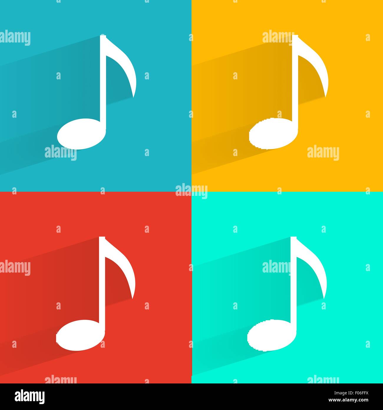 Set of music notes vector Stock Vector Image & Art - Alamy